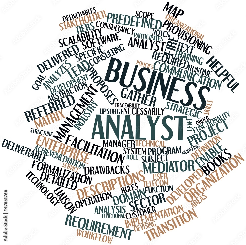 Word cloud for Business analyst Stock Illustration | Adobe Stock