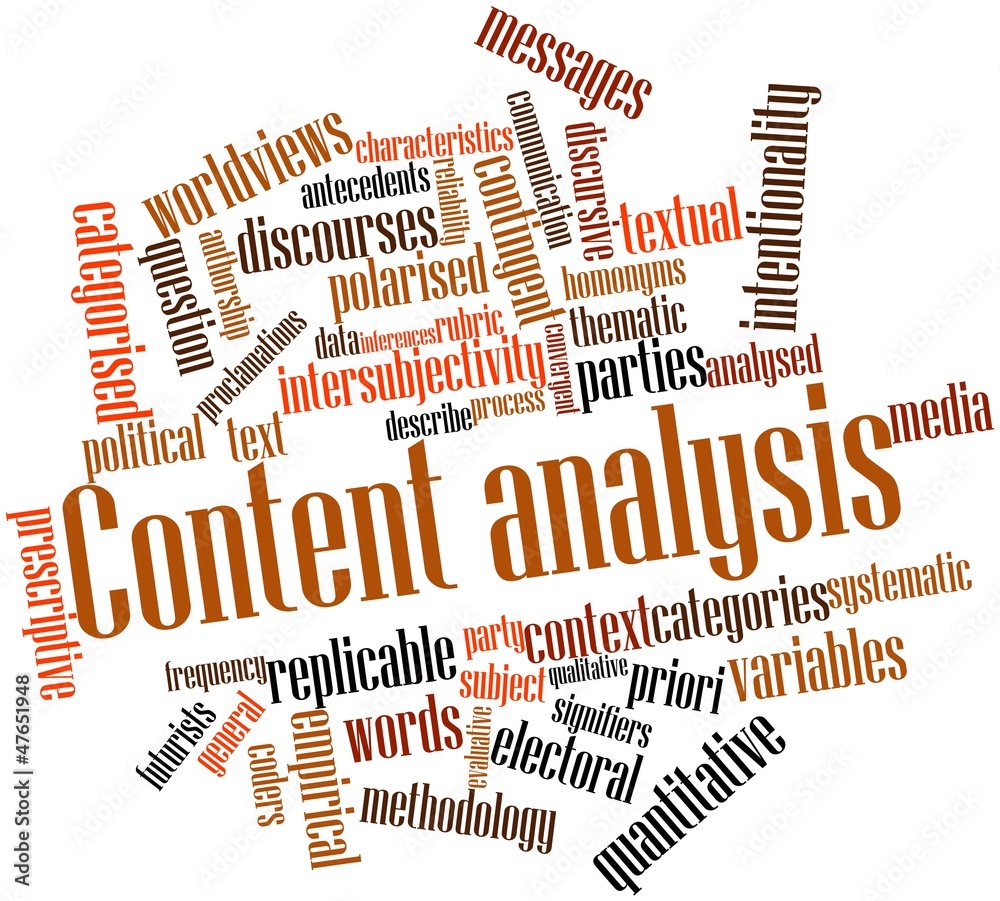 Word Cloud For Content Analysis Stock Illustration Adobe Stock