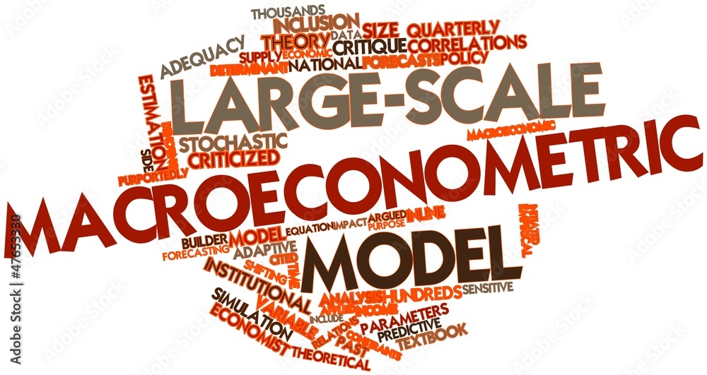 Word cloud for Large-scale macroeconometric model Stock Illustration | Adobe Stock
