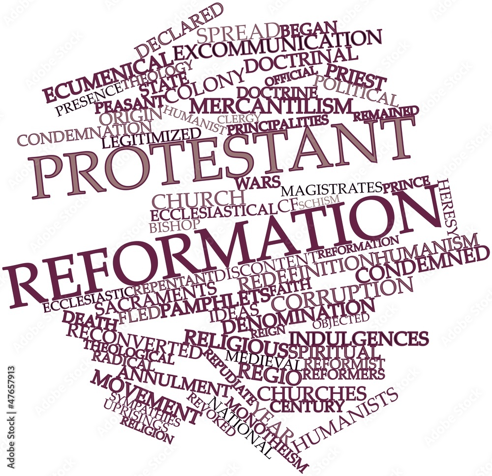 Word cloud for Protestant Reformation Stock Illustration | Adobe Stock