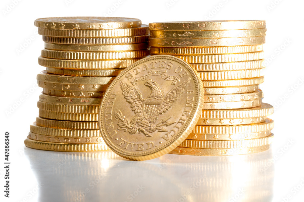 American gold coins Stock Photo | Adobe Stock