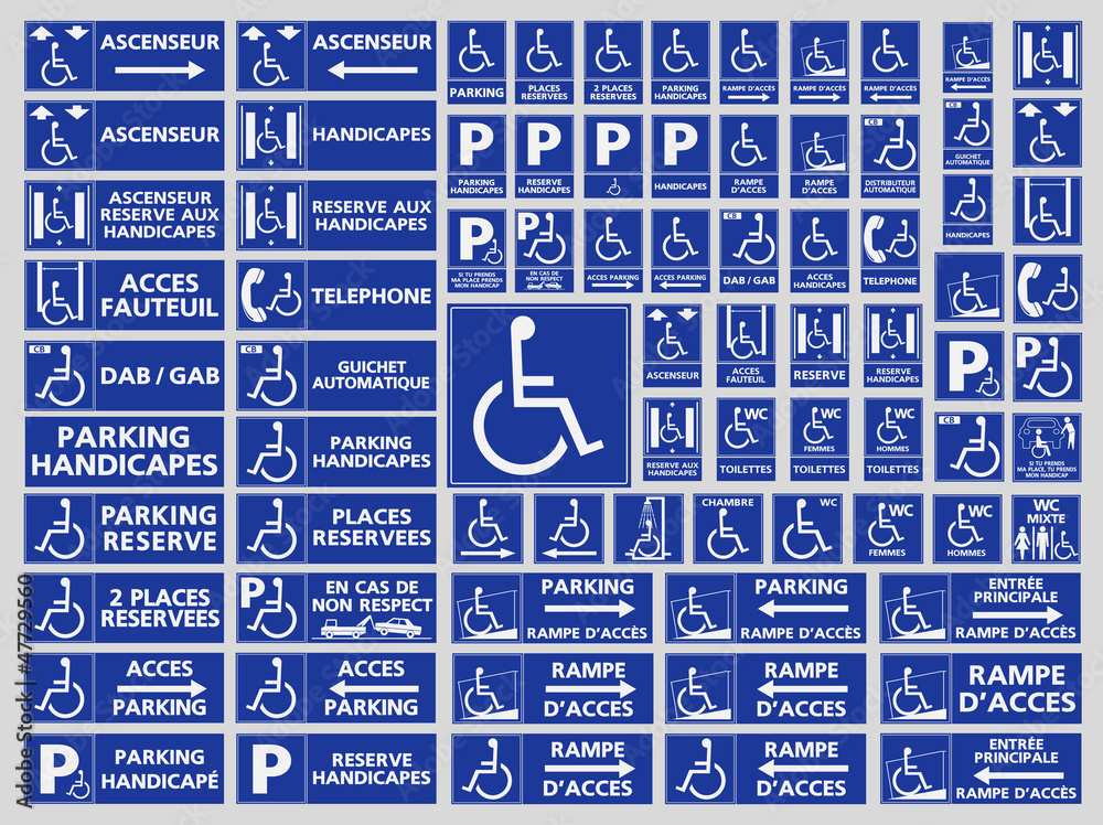 Vetor de Signalisation handicapés do Stock | Adobe Stock