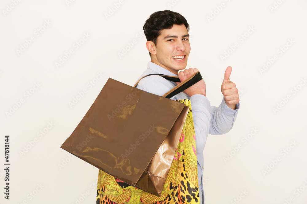 Mann beim Shoppen Stock Photo | Adobe Stock