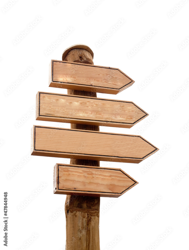 panneau indicateur flèches en bois Stock Photo | Adobe Stock