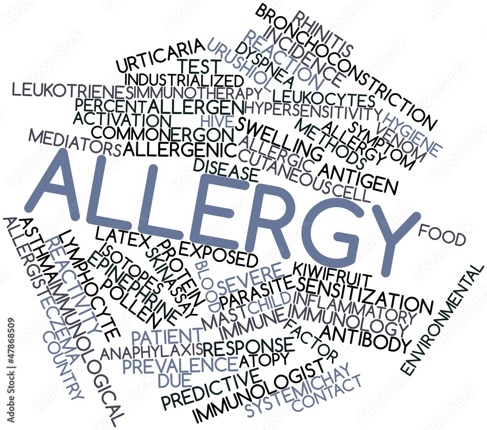 Word cloud for Allergy Stock Illustration | Adobe Stock