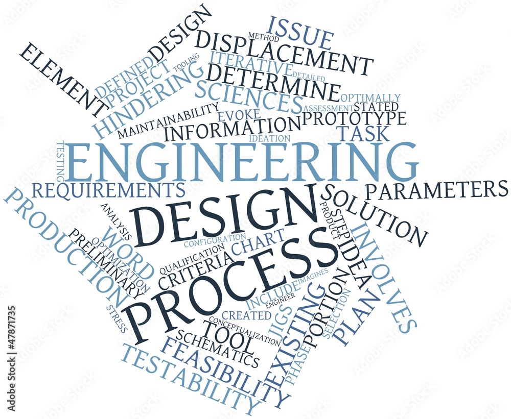 Word cloud for Engineering design process Stock Illustration | Adobe Stock