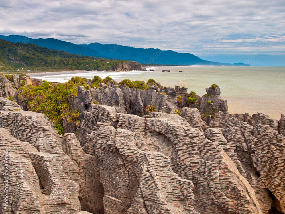 Sedimentary Rocks New Zealand Stock Photo | Adobe Stock