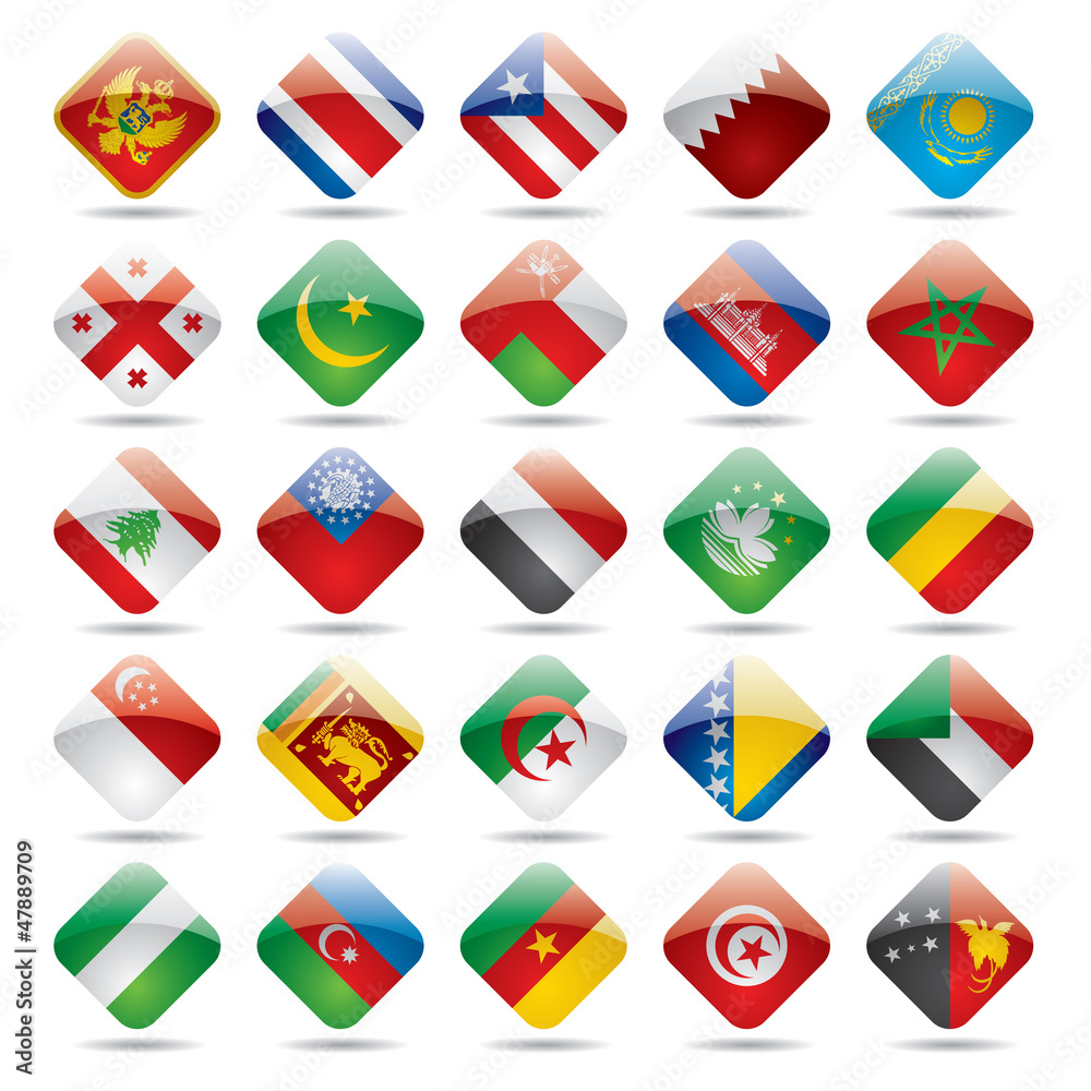 World flag icons 4 Stock Vector | Adobe Stock