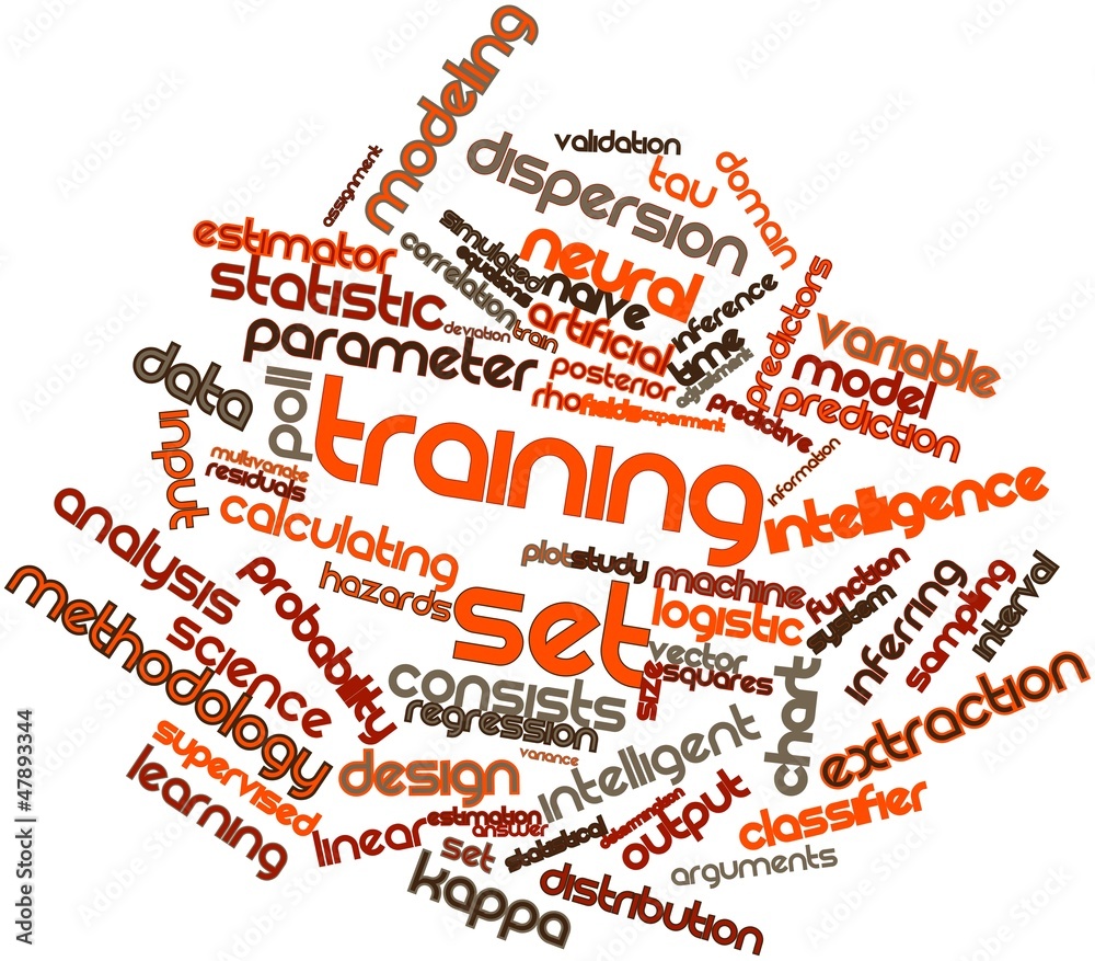 Word cloud for Training set Stock Illustration | Adobe Stock