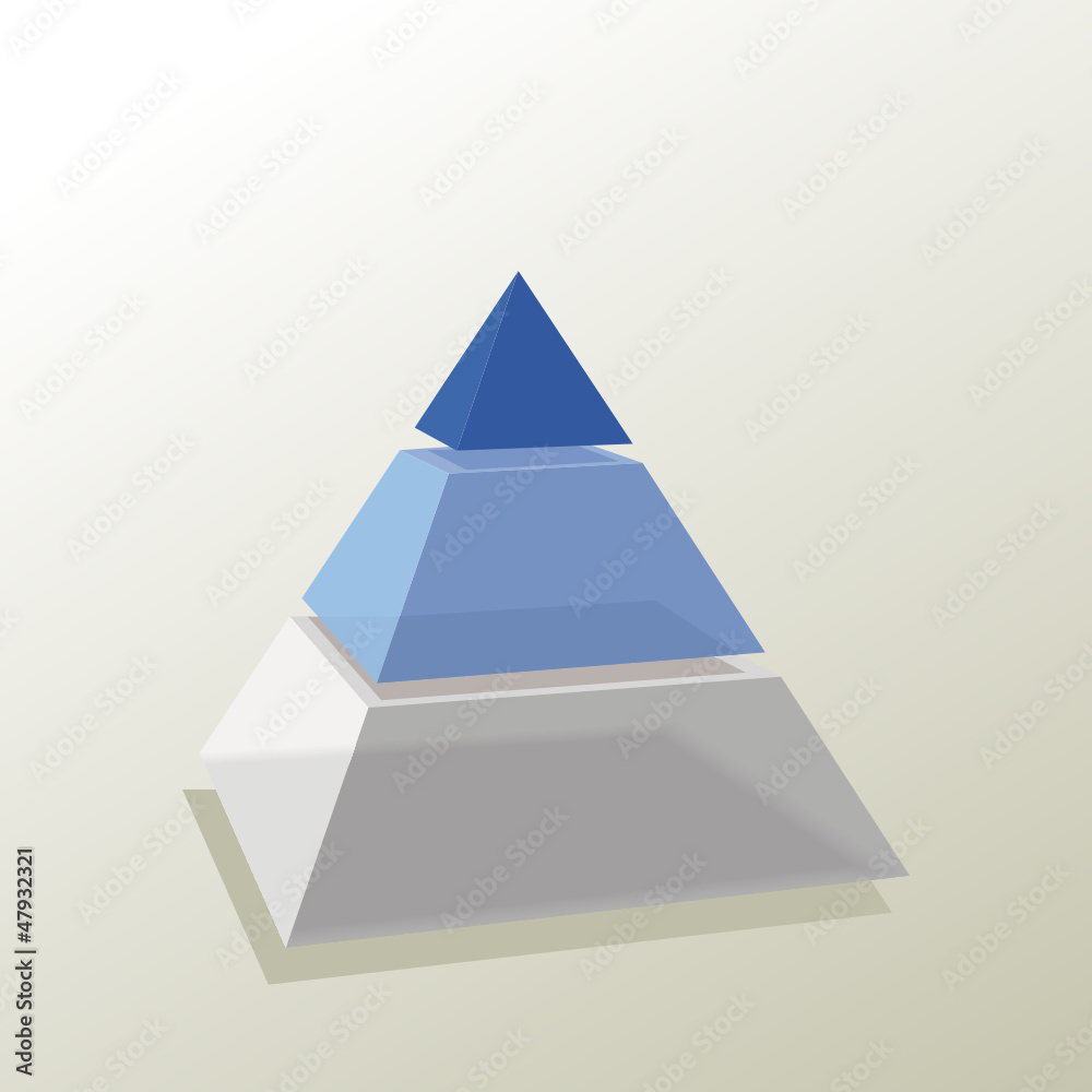 Pyramide mit 3 Säulen Stock Vector | Adobe Stock