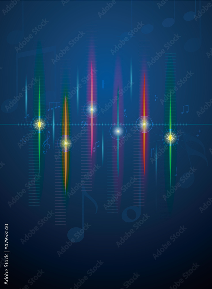 Music,notes and sound waves. Music background Stock Vector | Adobe Stock