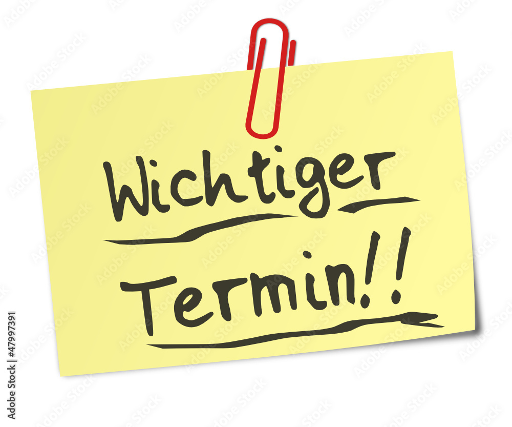 Wichtiger Termin Post-It 121226-svg04 Stock-Vektorgrafik | Adobe Stock