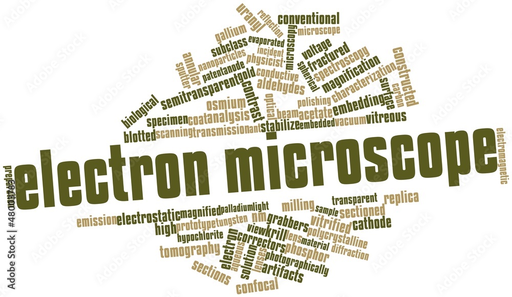Word cloud for Electron microscope Stock Illustration | Adobe Stock
