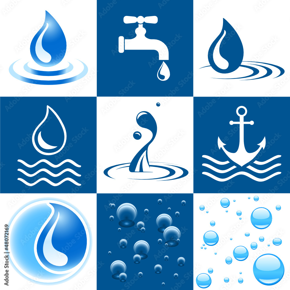 Icon Set - Wasser Stock Vector | Adobe Stock