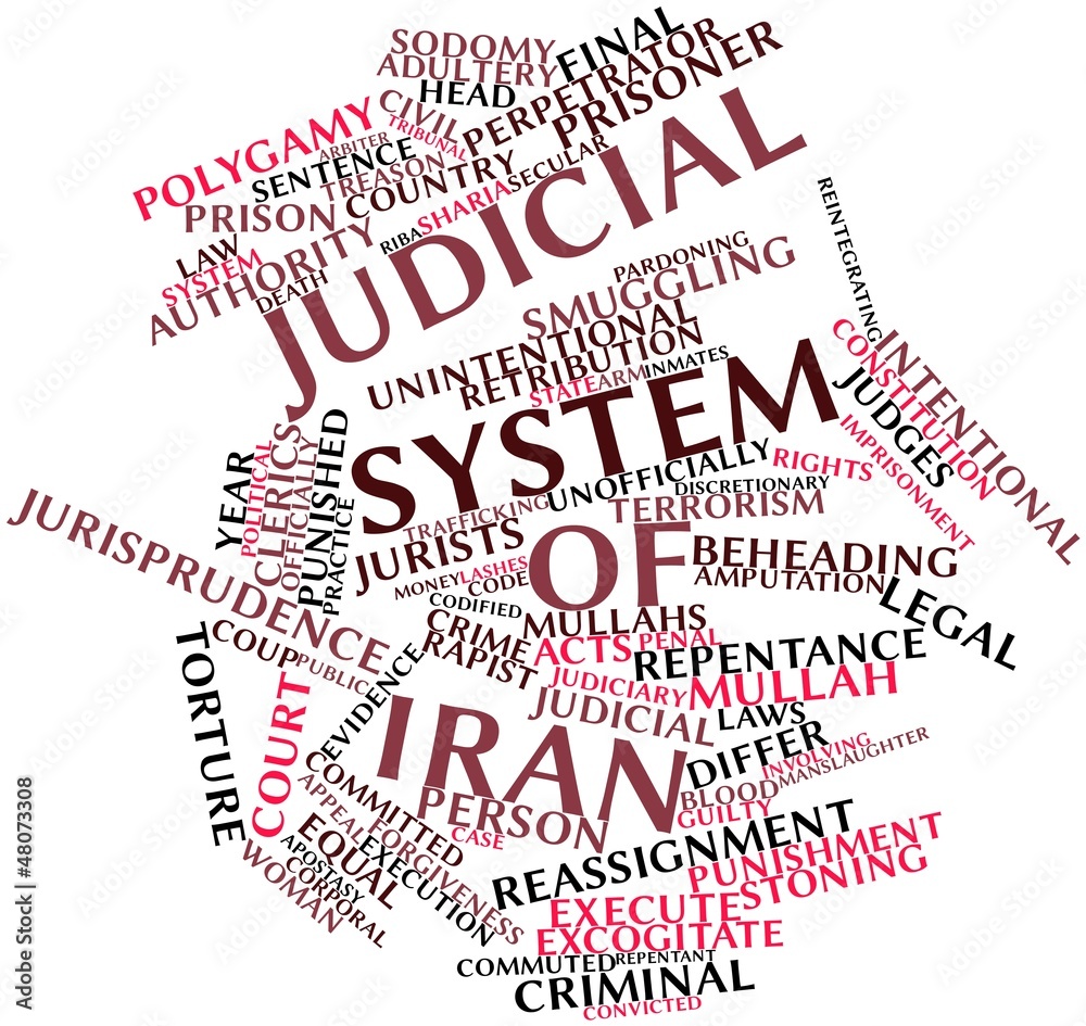 Word cloud for Judicial system of Iran Stock Illustration | Adobe Stock