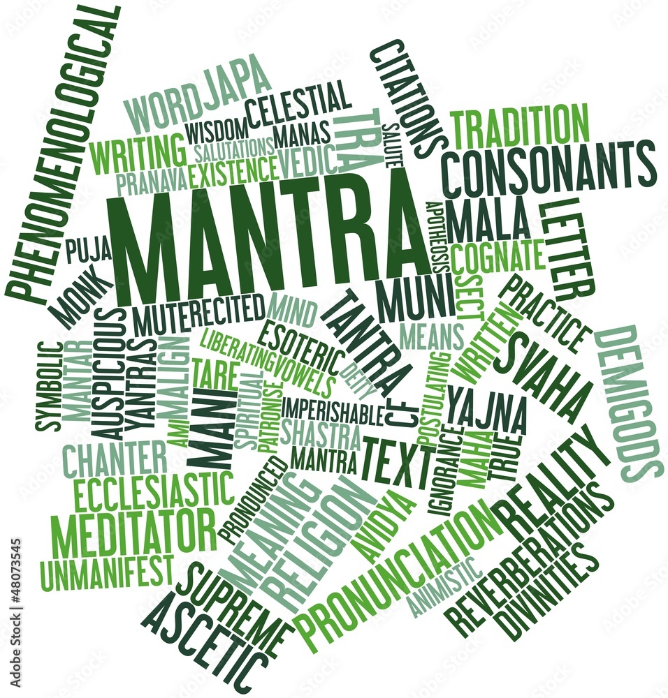 Word cloud for Mantra Stock Illustration | Adobe Stock
