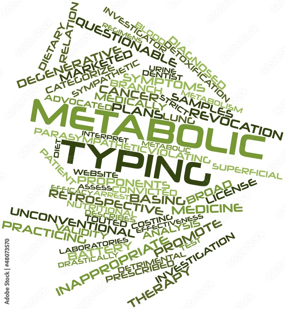 Word cloud for Metabolic typing Stock Illustration | Adobe Stock