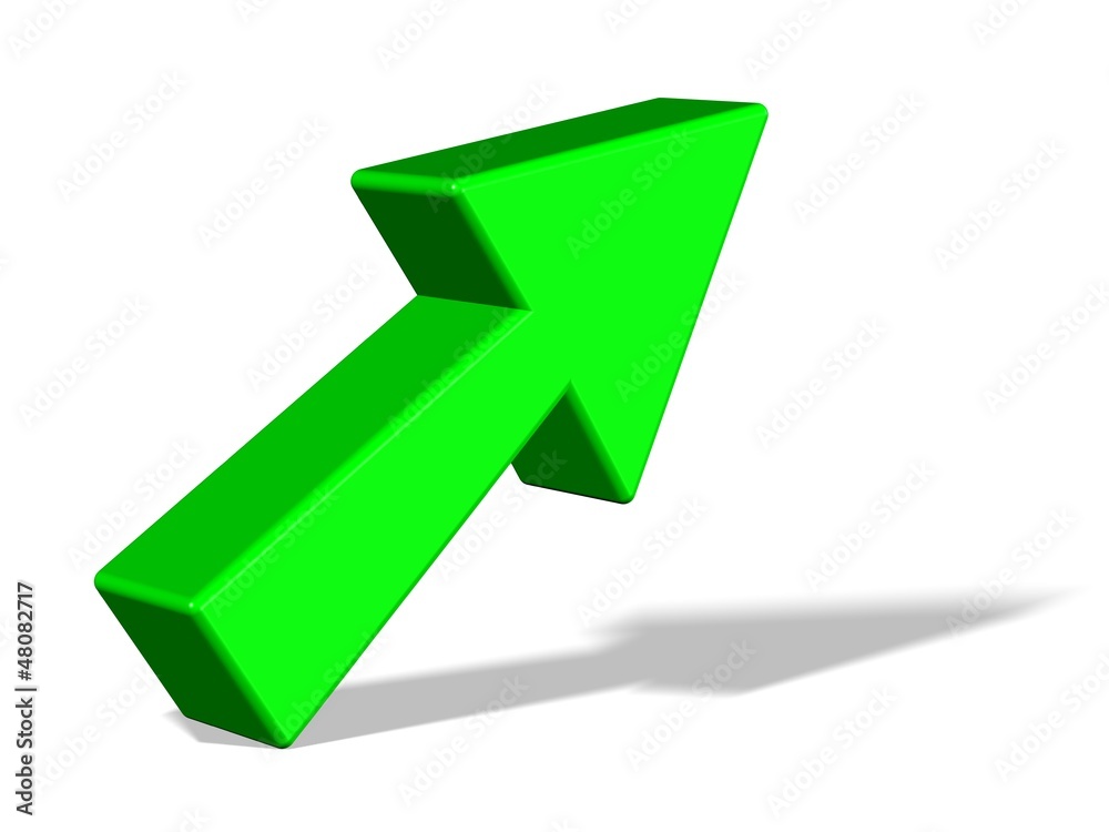 3D Pfeil steigend grün Stock Vector | Adobe Stock