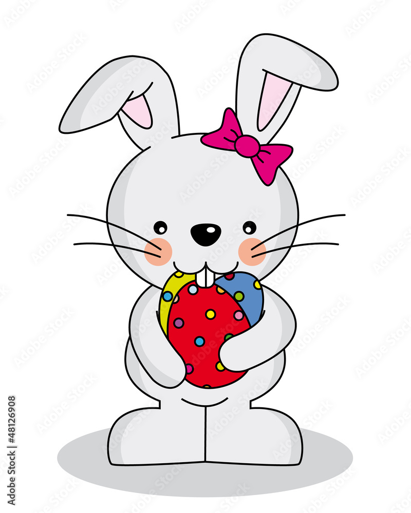 Conejo de pascua vector de Stock | Adobe Stock