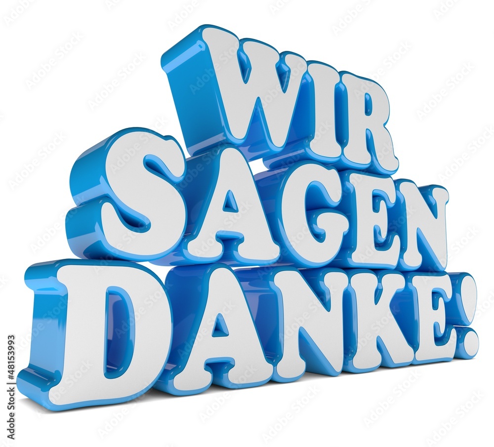 Wir sagen Danke Stock-Illustration | Adobe Stock