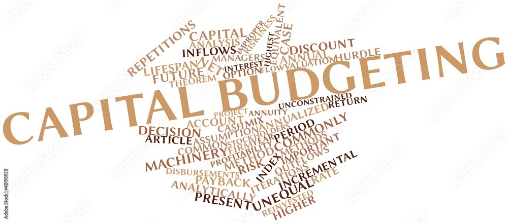Word cloud for Capital budgeting Stock Illustration | Adobe Stock