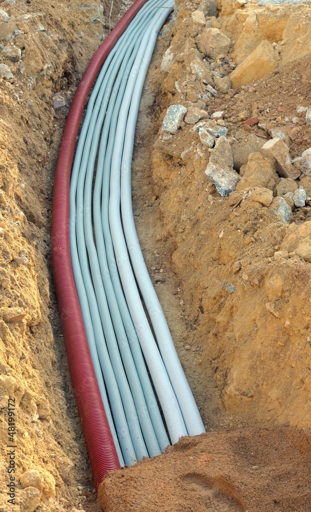 Underground Electrical Conduit Stock Photo | Adobe Stock
