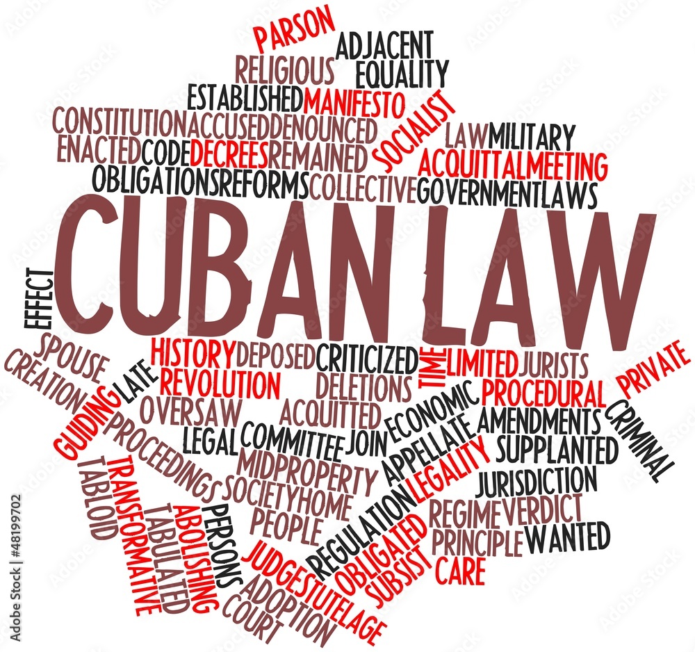 Word cloud for Cuban law Stock Illustration | Adobe Stock