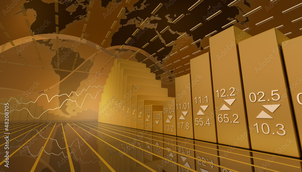 Business market background with stock diagramm Stock Illustration ...