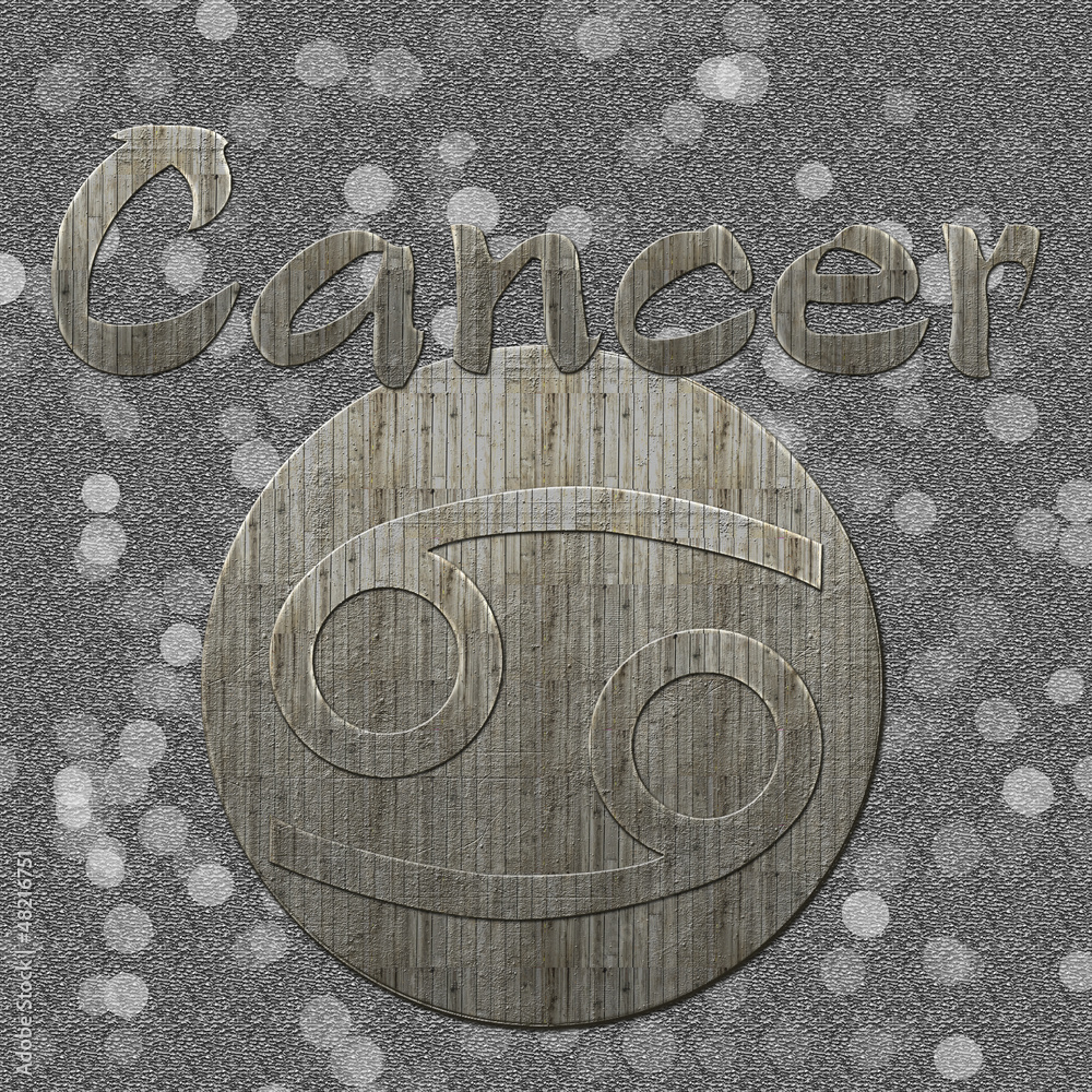 Cancer Symbol Image in Grey Background with Bokeh Stock Photo | Adobe Stock