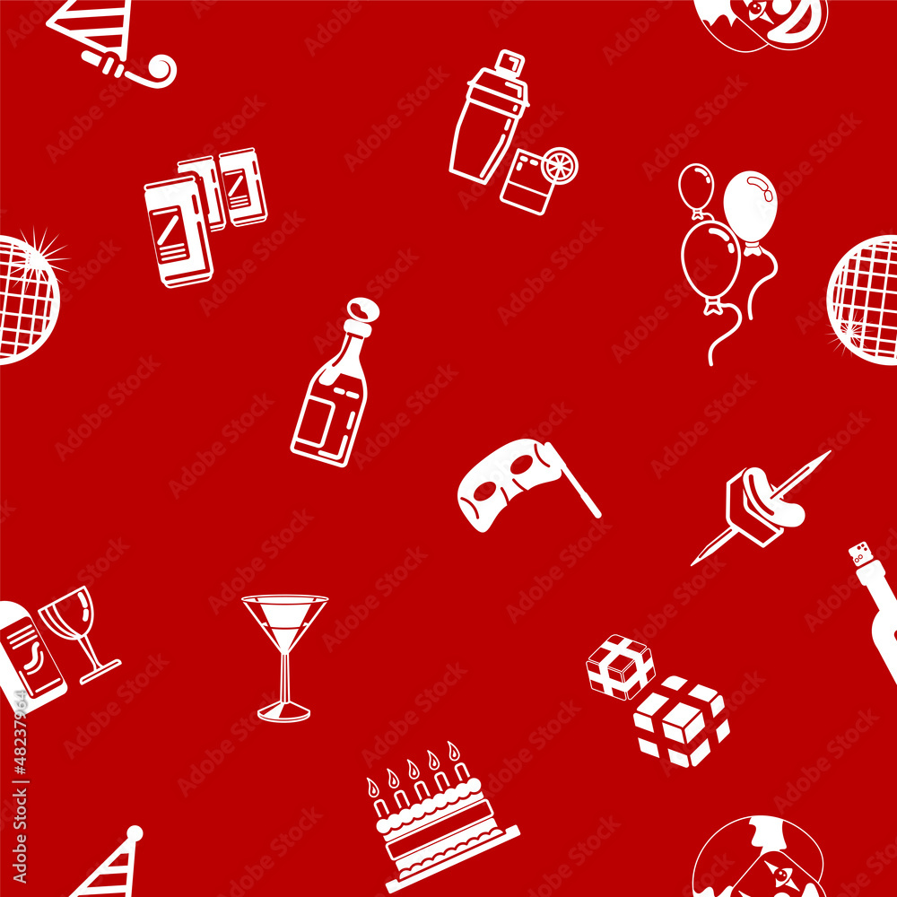 Seamless party background texture Stock Vector | Adobe Stock