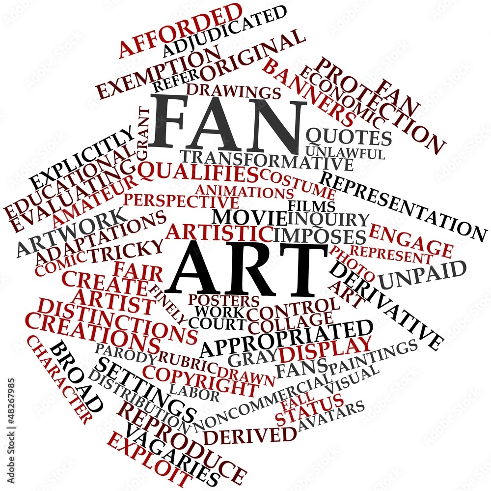 Word cloud for Fan art Stock Illustration | Adobe Stock