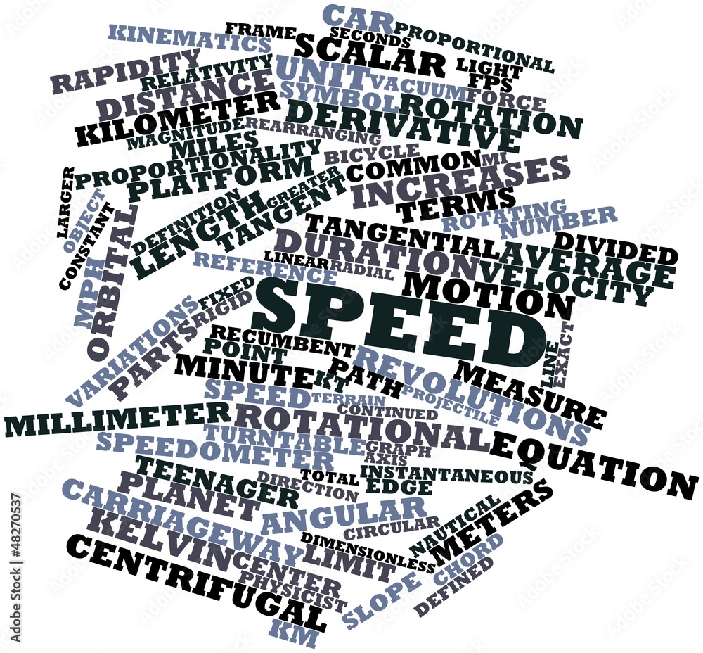 Word cloud for Speed Stock Illustration | Adobe Stock