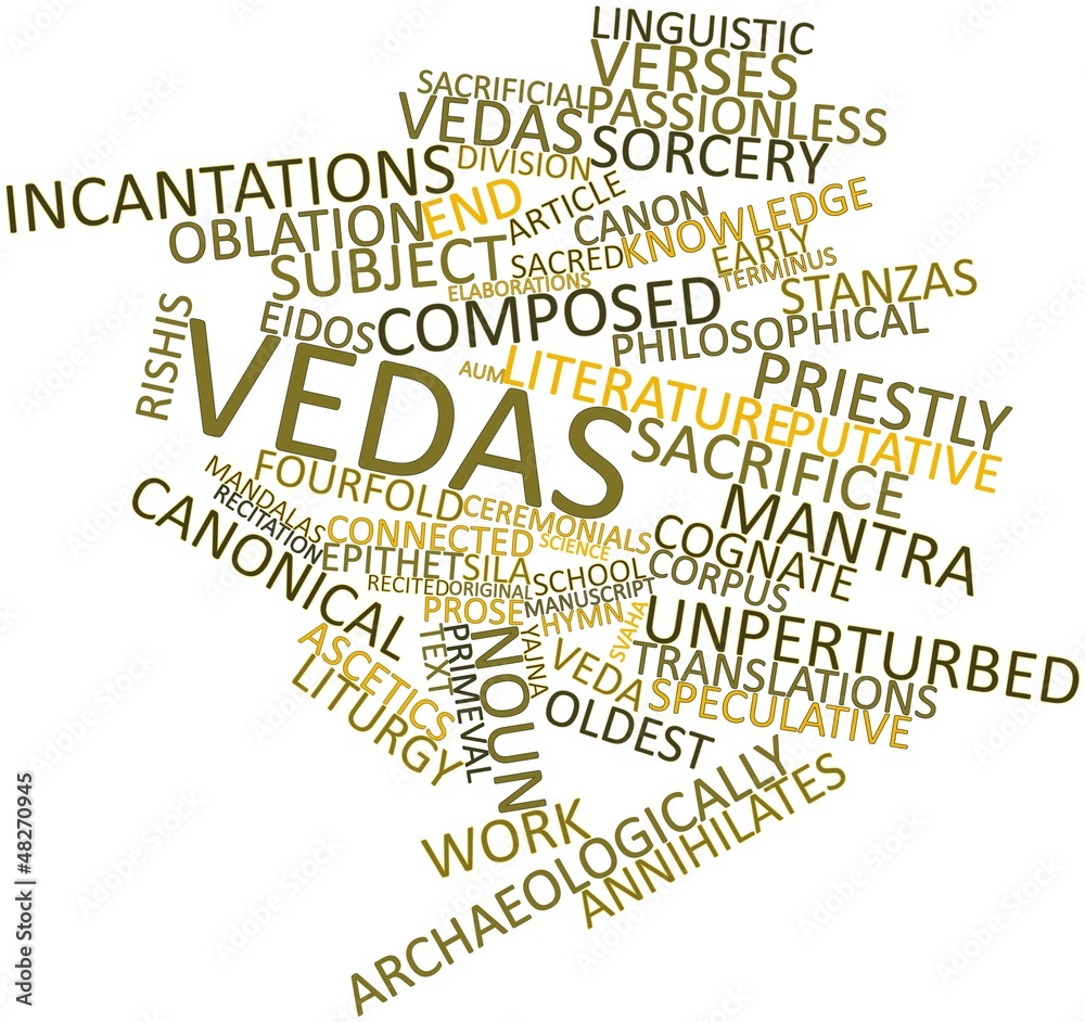 Word cloud for Vedas Stock Illustration | Adobe Stock