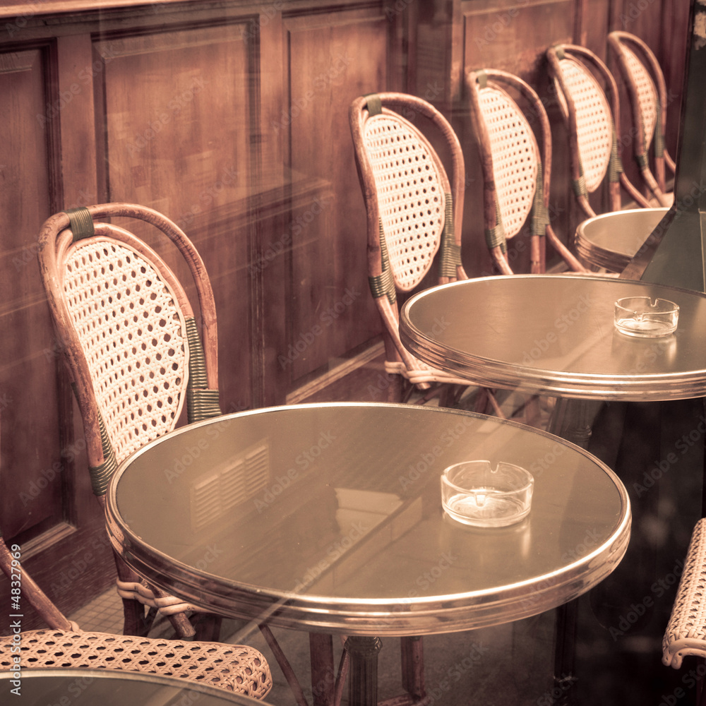 Street view of a coffee terrace Stock Photo | Adobe Stock