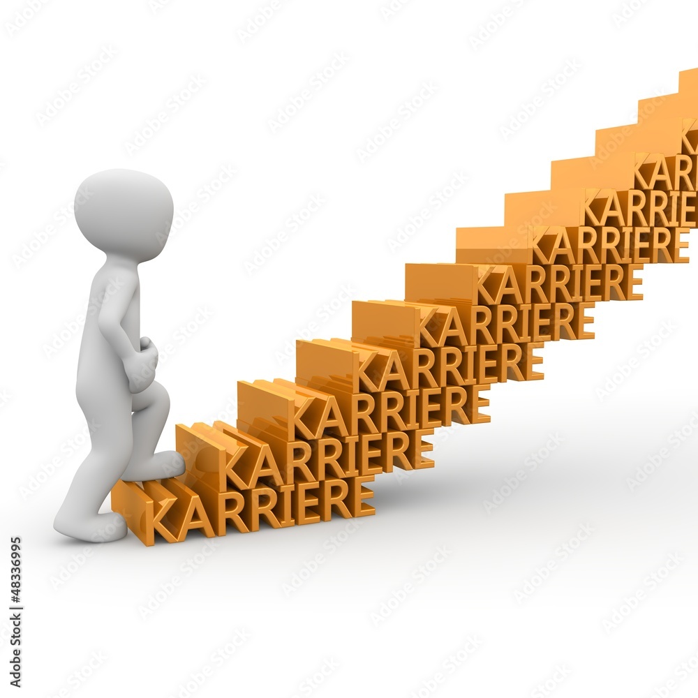 Karriere Treppe aufsteigen Stock-Illustration | Adobe Stock