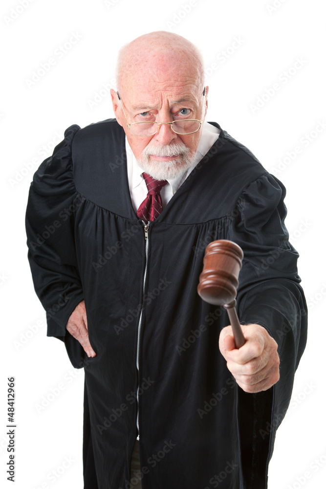 Nol Nonsense Skeptical Judge Stock Photo | Adobe Stock