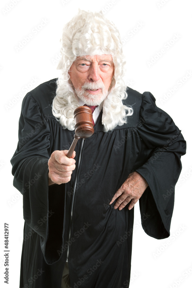 British Judge with Wig - Angry Stock Photo | Adobe Stock
