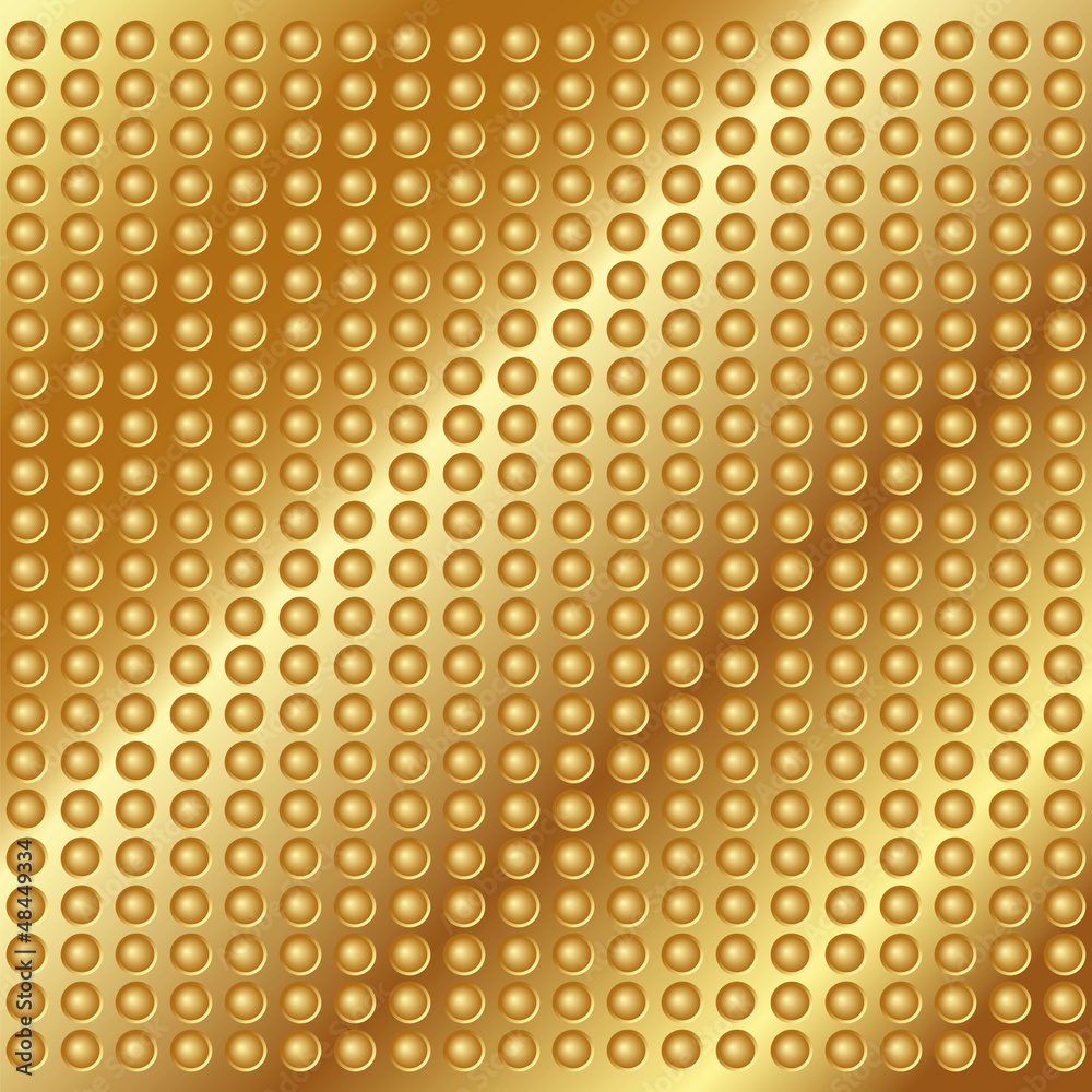 Gold metal background with rivets Stock Vector | Adobe Stock