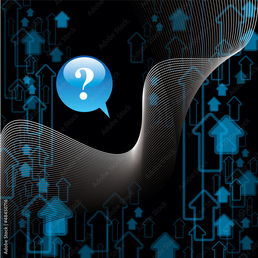 transparent vector wave and arrow with question mark Stock Vector ...