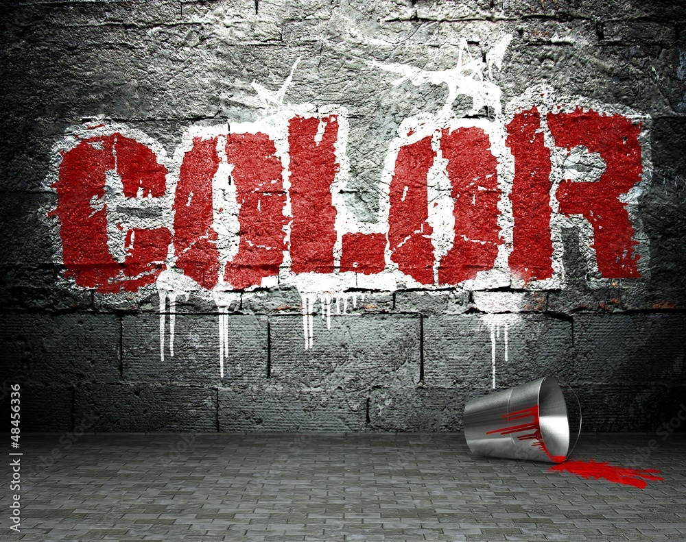 Graffiti wall with color, street background Stock Illustration | Adobe ...