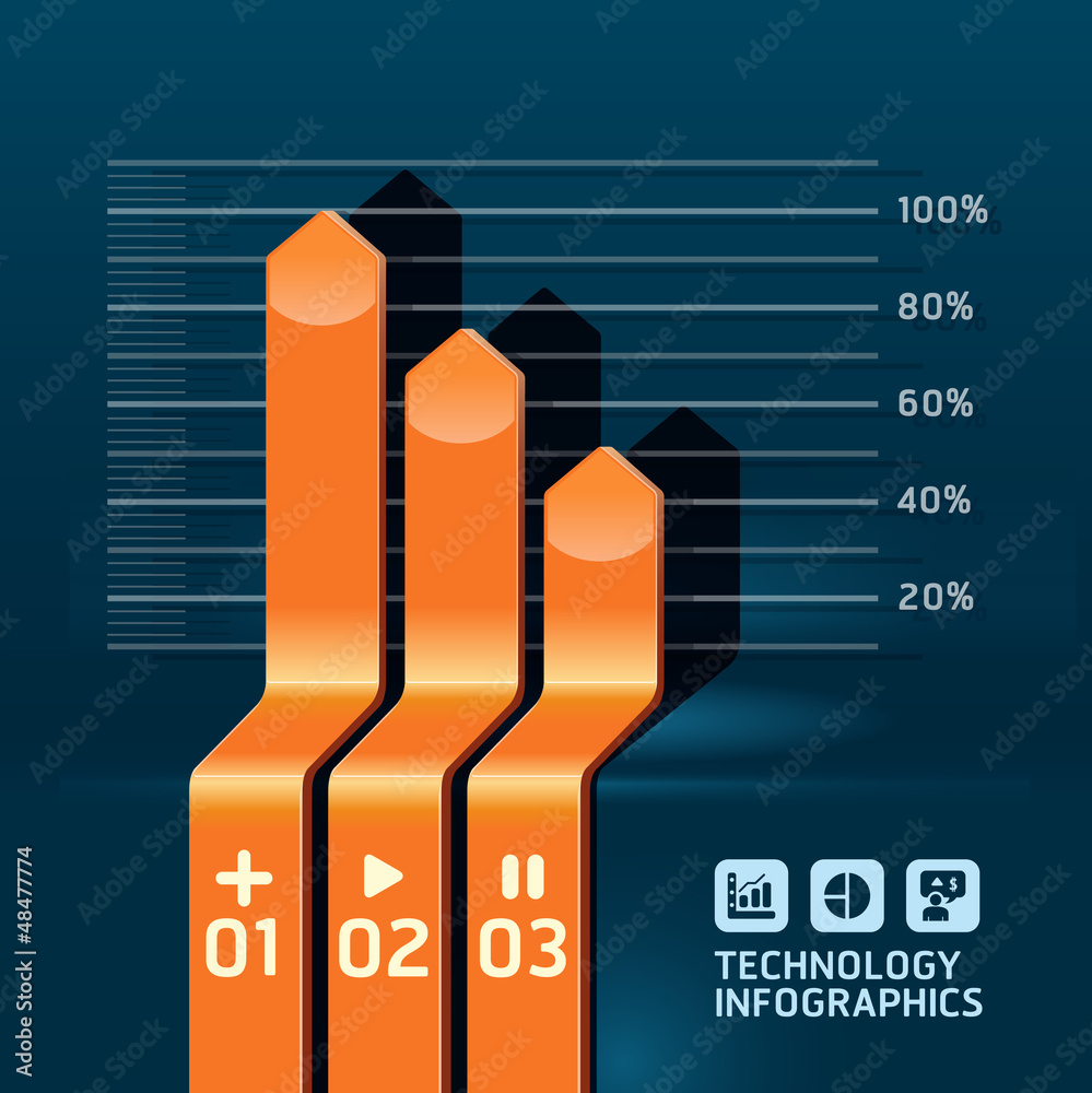 infographic arrow diagram chart. Detailed Stock Vector | Adobe Stock