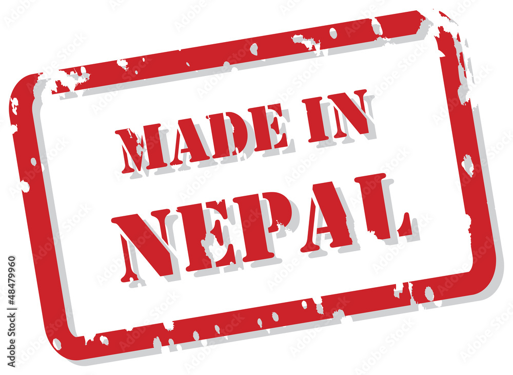 Made In Nepal red rubber stamp vector with texture Stock Vector | Adobe ...