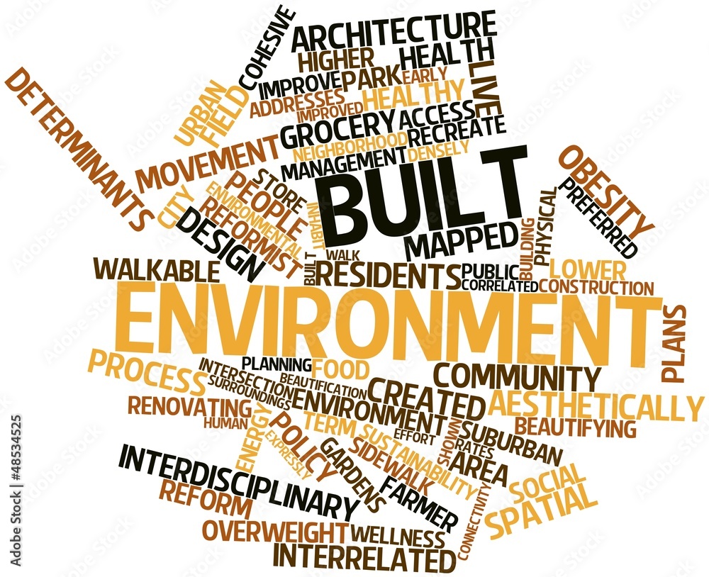 Word cloud for Built environment Stock Illustration | Adobe Stock