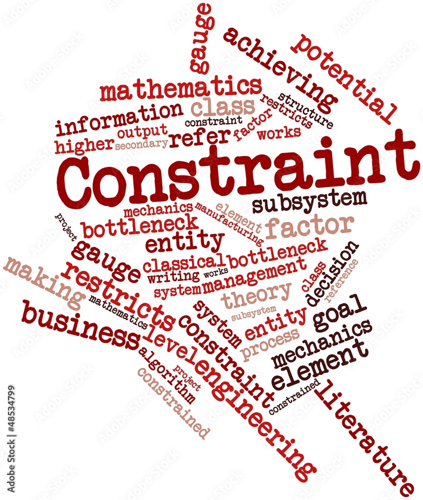 Word cloud for Constraint Stock Illustration | Adobe Stock