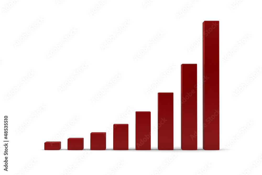 Ascending bar graph with accelerating growth Stock Illustration | Adobe ...