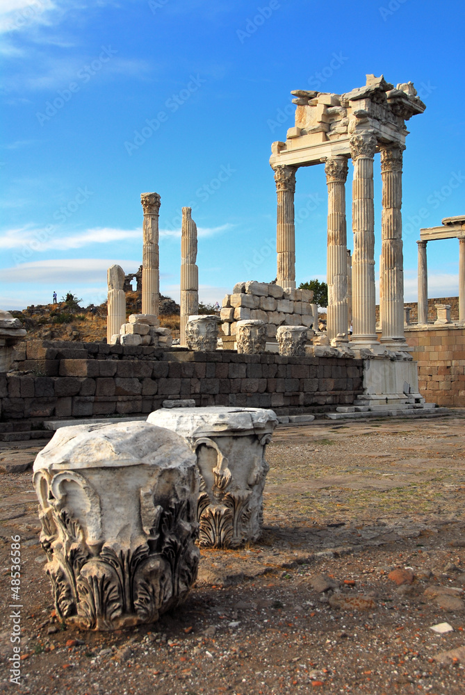 Pergamon-Pergamum Ancient City of Turkey and Anatolian-Bergama Stock ...