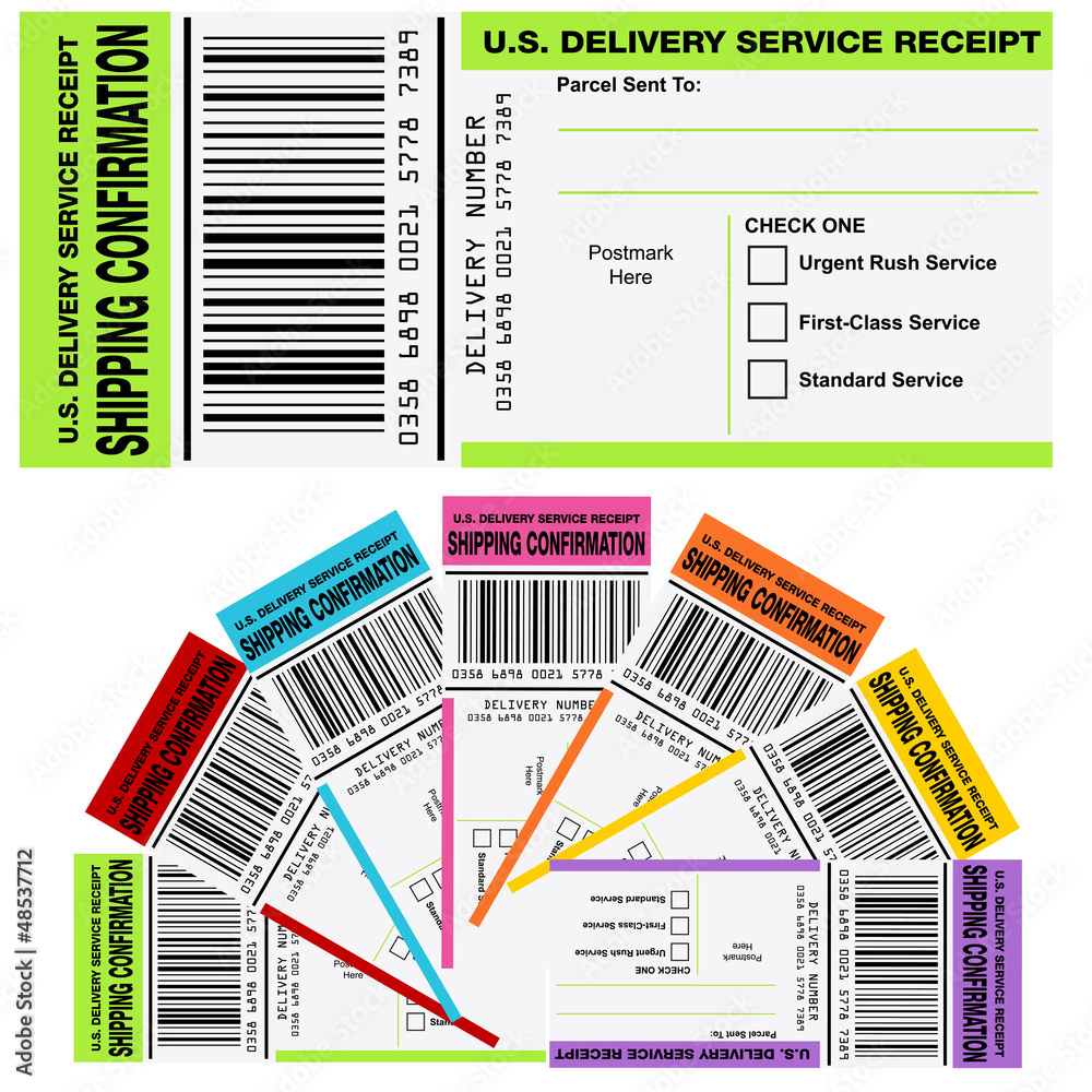 Shipping Confirmation Receipt Stock Vector | Adobe Stock