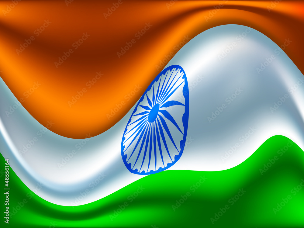 Indian flag color creative wave background. EPS 10. Stock Vector ...
