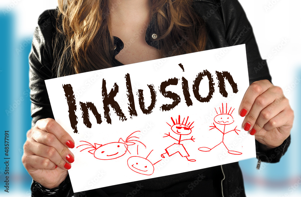 Schild Inklusion Stock Photo | Adobe Stock