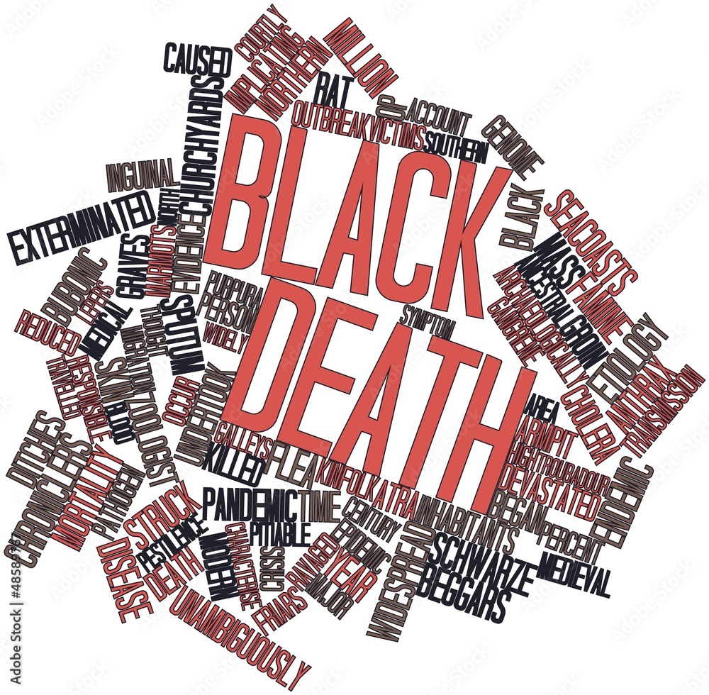 Word cloud for Black Death Stock Illustration | Adobe Stock